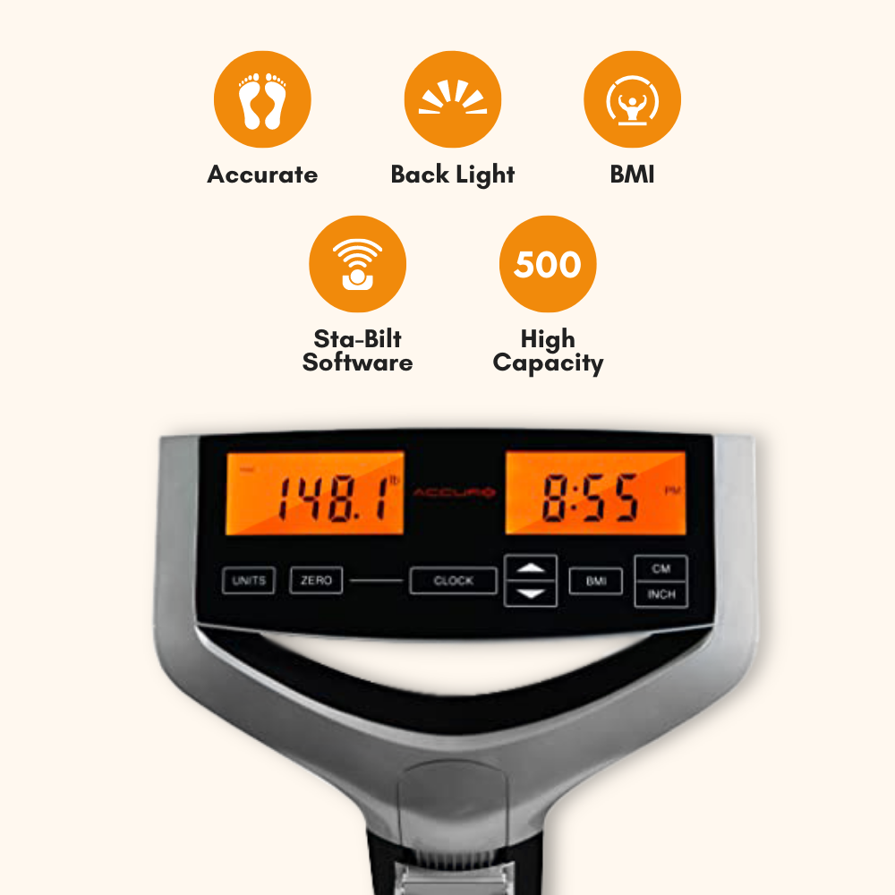 Accuro Eye Level Digital Scale with 500 lb Capacity and BMI Scale (DB1 ...