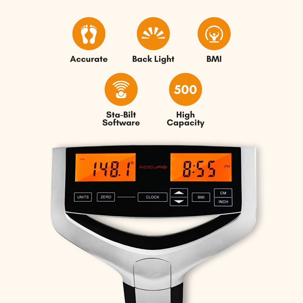 Accuro Waist Level Digital Scale with 500 lb Capacity and BMI Scale (D ...